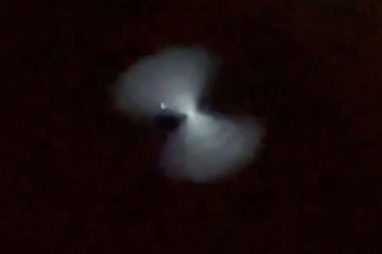 Mystery UFO spotted in UK skies with locks awestruck by glowing orb