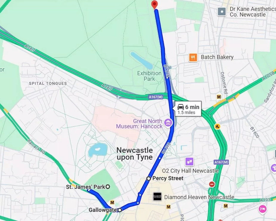 Newcastle United's open-top bus trophy parade route as major Town Moor ...