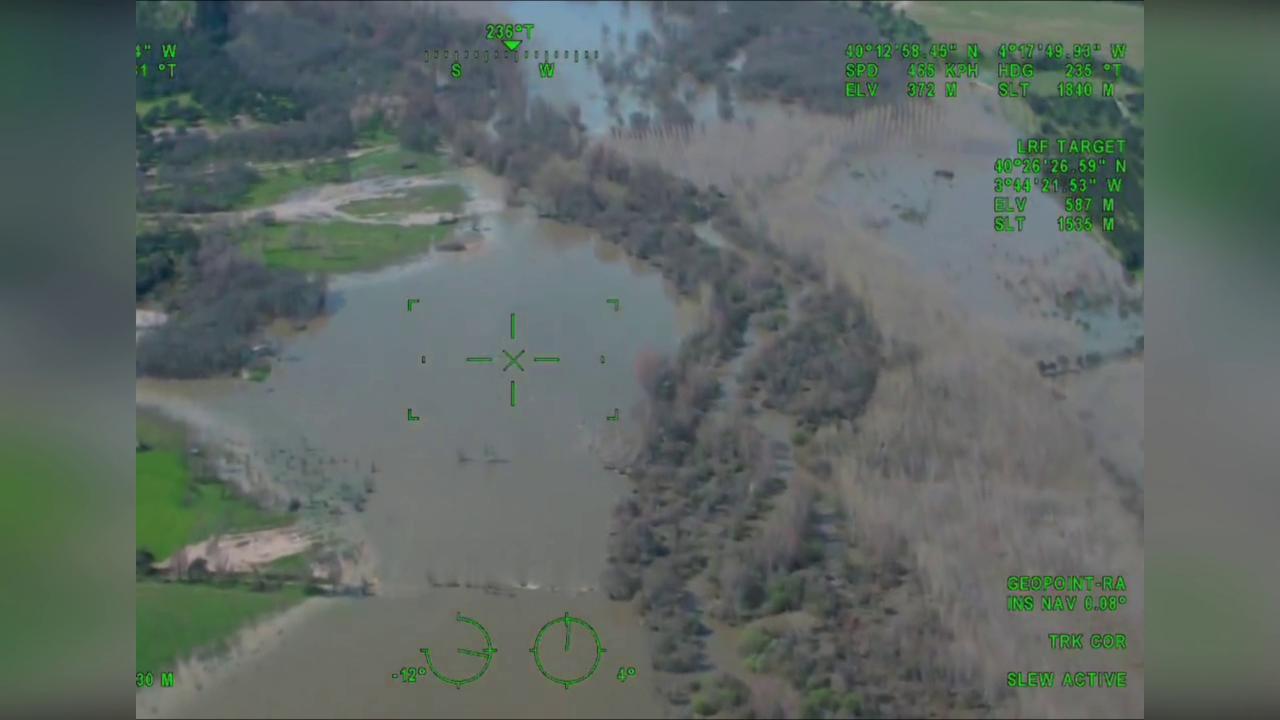15th century Roman bridge damaged by floods in Spain