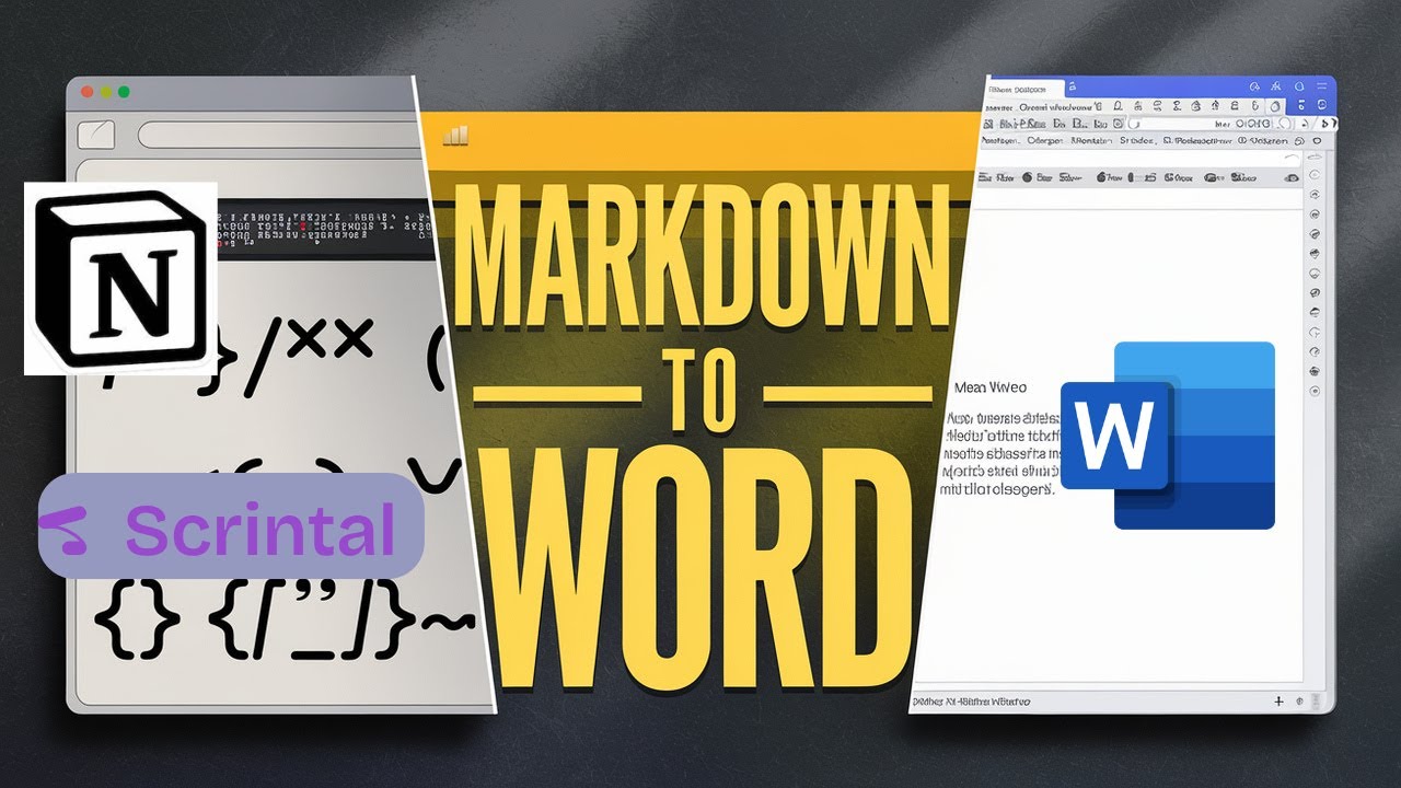 How to convert a Notion or Scrintal Markdown Document into Microsoft Word