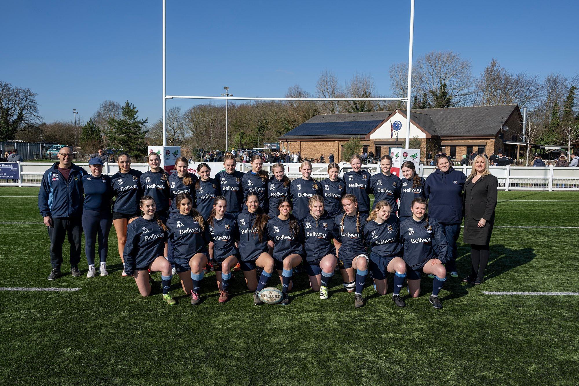 Girls’ rugby team in Wanstead signs sponsorship deal with Bellway London