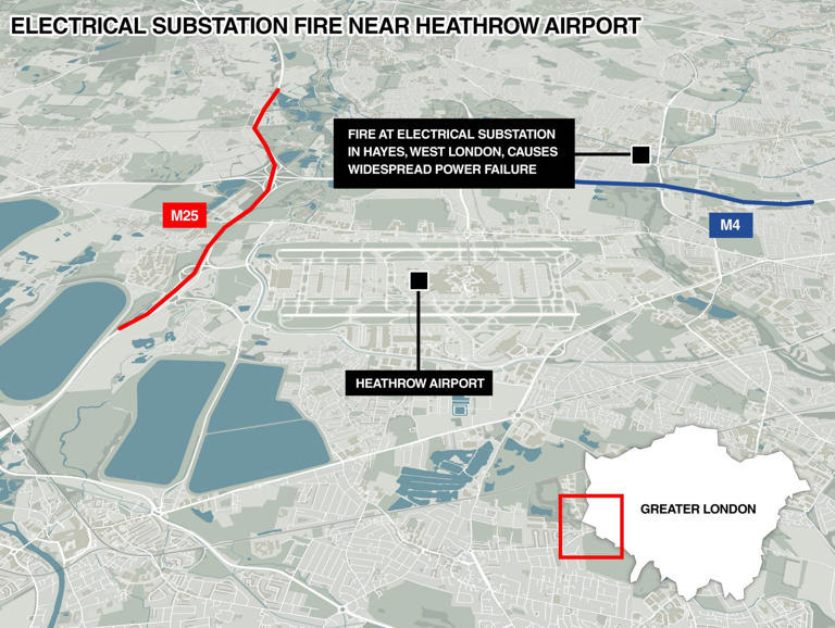 Major update given on fire near Heathrow Airport
