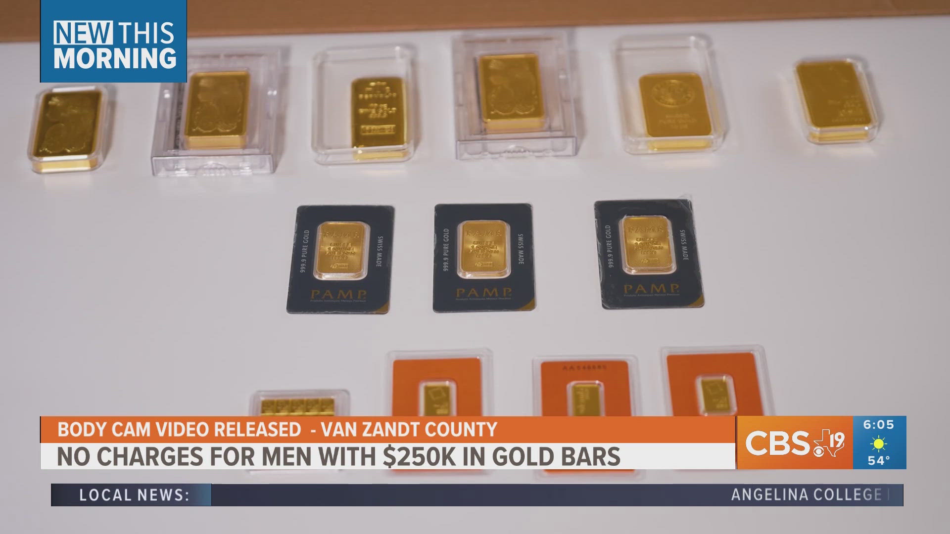 BODY CAM: No charges for men arrested in East Texas with $250K in gold bars