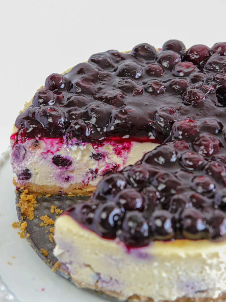 Silky Blueberry Cheesecake