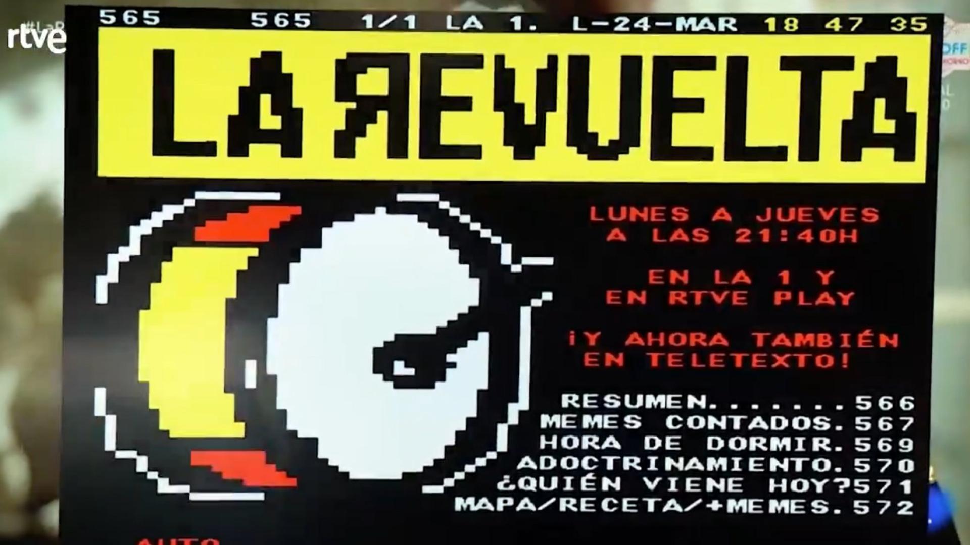 'La Revuelta' llega al teletexto: "Ya era hora de ponernos al día con ...