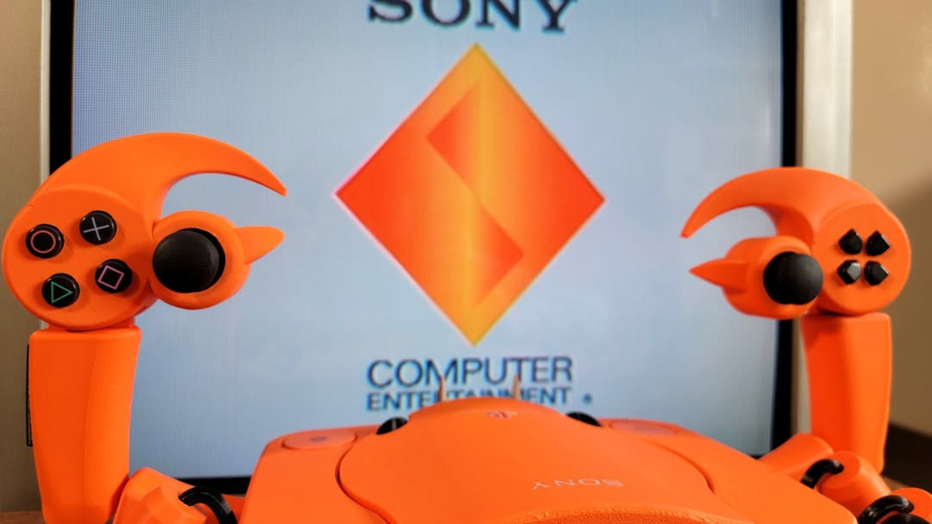 Photos: YouTuber creates crab-shaped PS1 console with movable arm ...