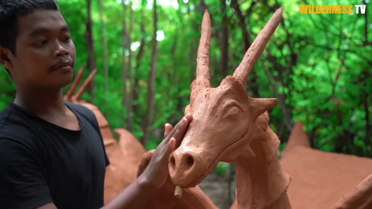 30 days to build a fairytale castle dog house with a magical fish pond