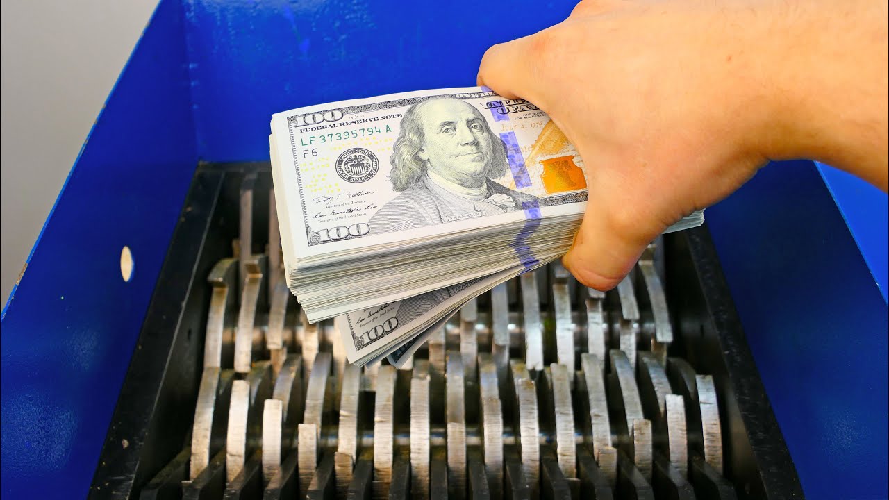 NEVER DO THIS! Shredding REAL Money!