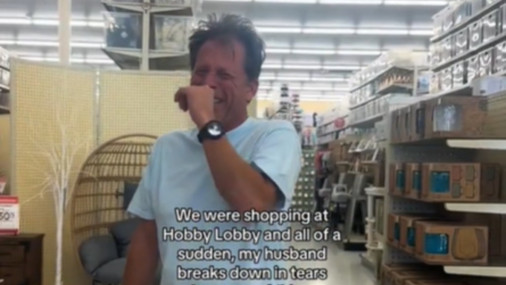 Husband Breaks Down In Tears Seeing The Most Random Thing At Hobby Lobby