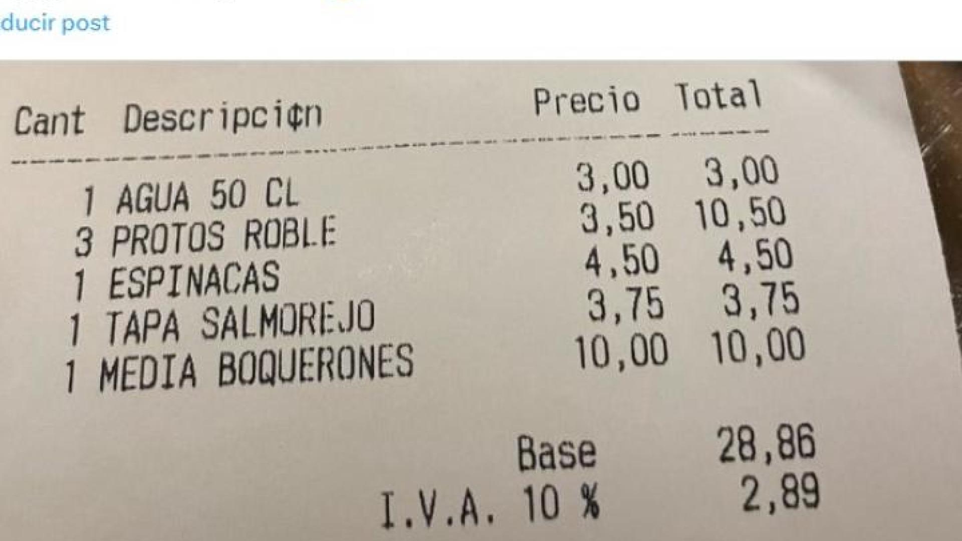La alegría de un estadounidense tras pagar 31 euros por comer en España ...