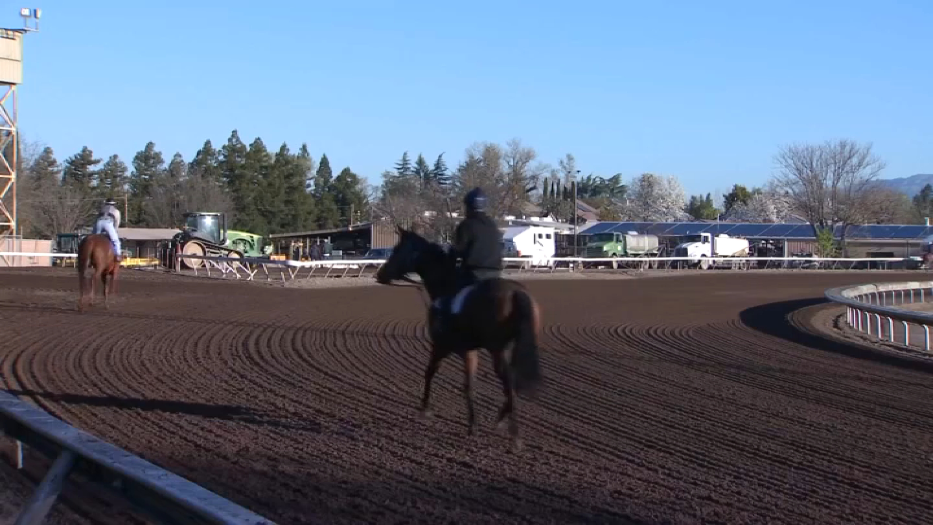 Horse track at Alameda County Fairgrounds in Pleasanton shutters
