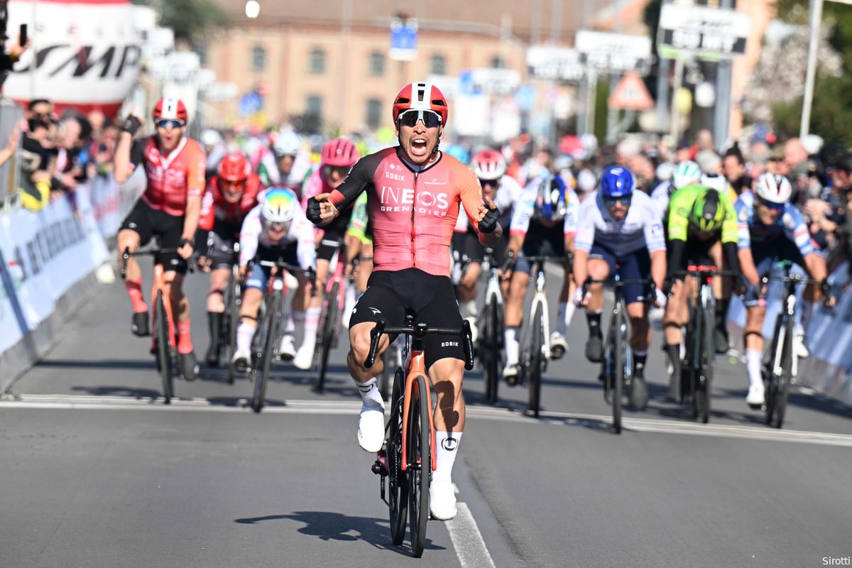 Hij is terug! Caleb Ewan sprint - dankzij geweldige lead-out - met ...