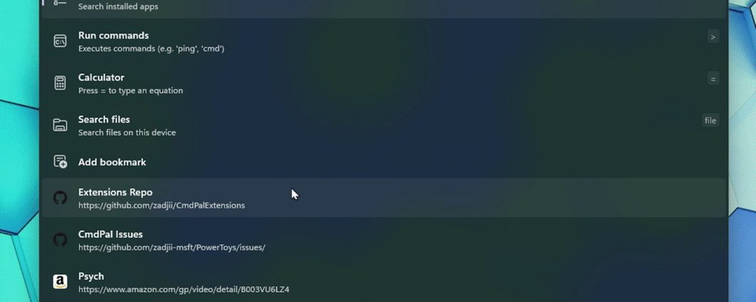 Command Palette è il nuovo launcher rapido per Windows