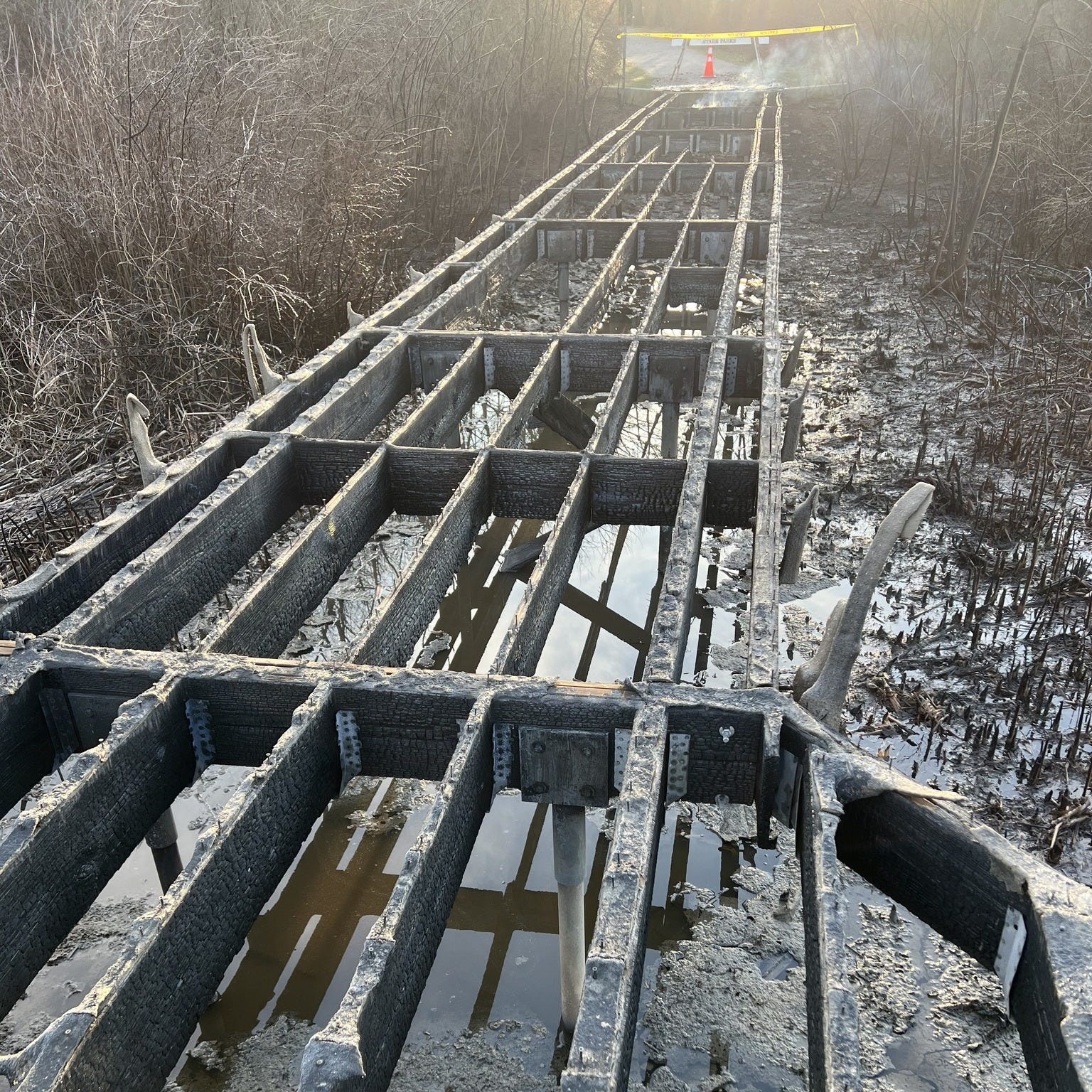 Canton man charged with arson after fire damages boardwalk bridge at ...