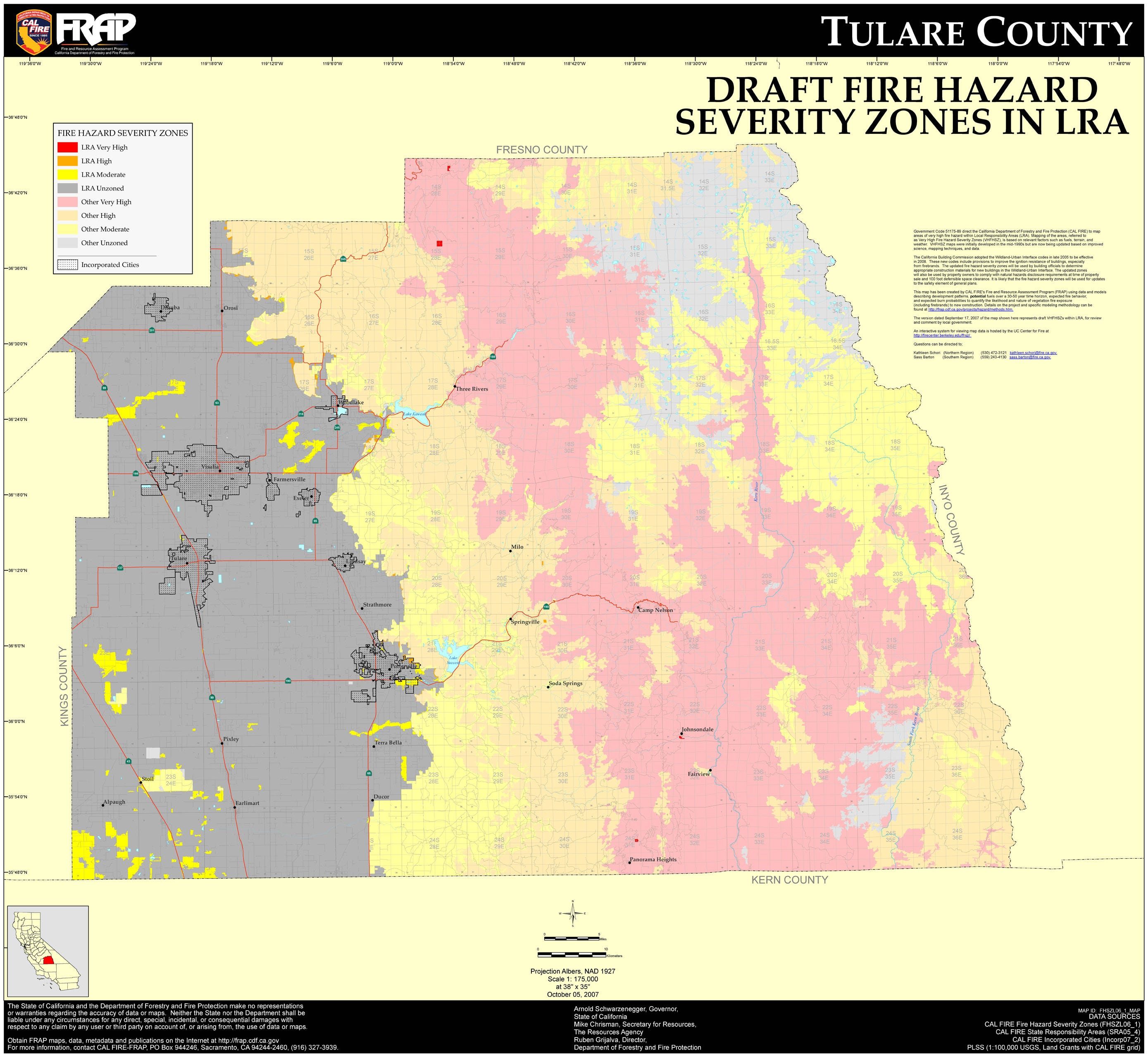 New fire hazard maps include Tulare County
