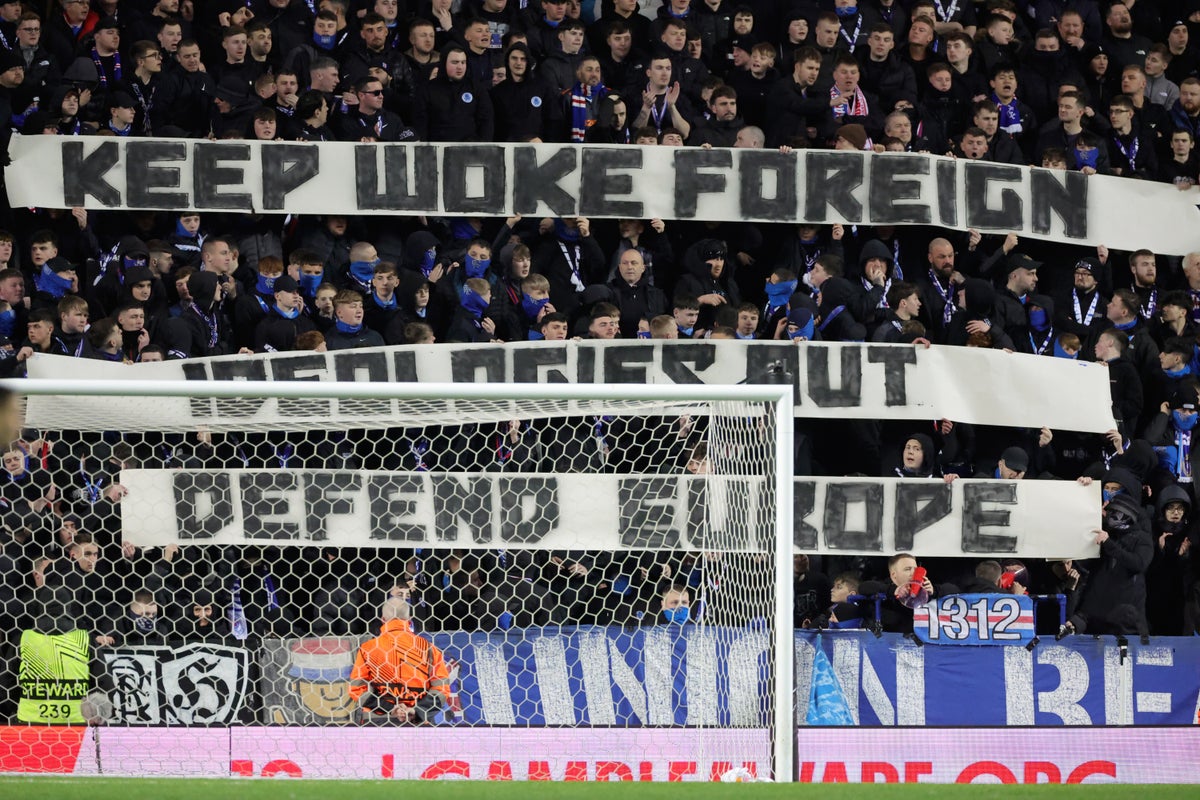 Rangers fined €30,000 by Uefa for ‘discriminatory’ anti-woke banner as ...