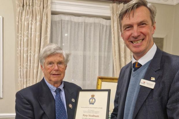 Retiring chair of RNLI branch awarded by chief executive during special ...