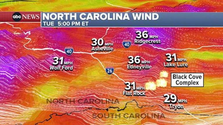 At least 11 homes destroyed in North Carolina wildfires, officials say