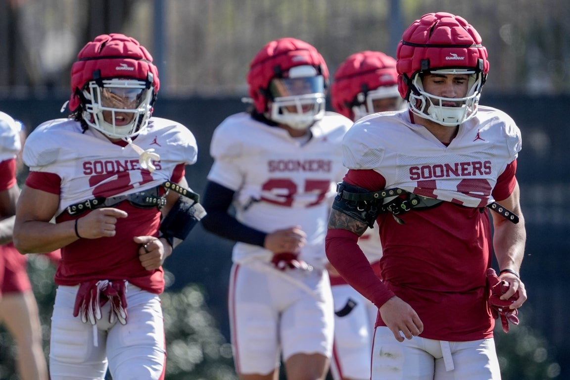 Behind the scenes action from Tuesday's Oklahoma Sooners spring ...
