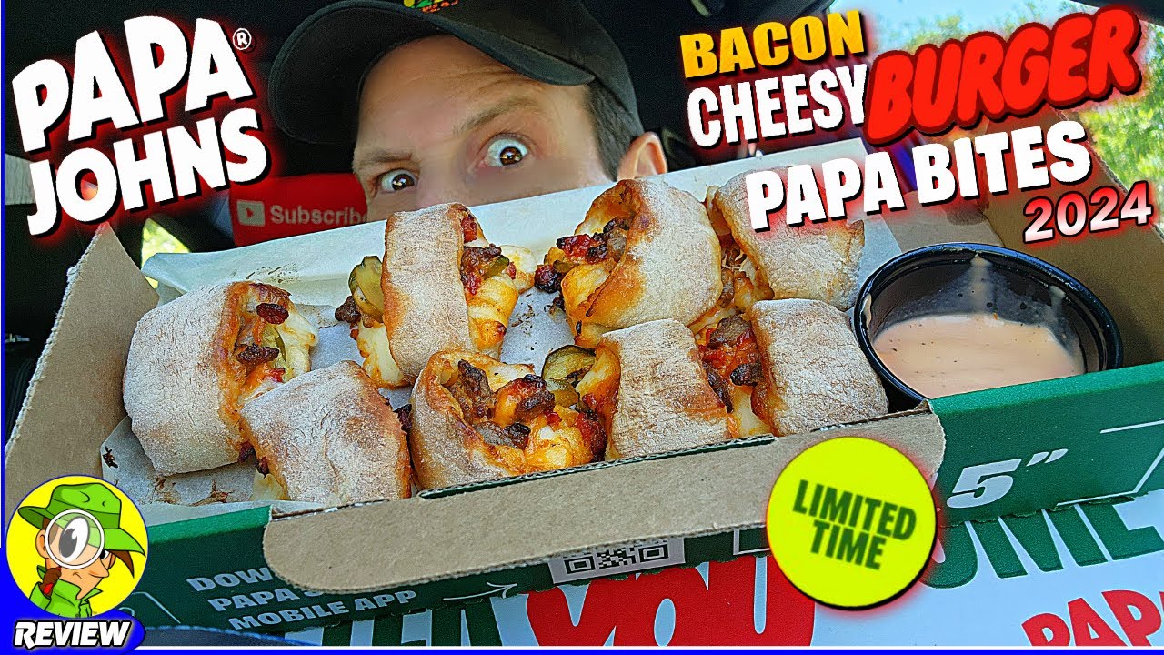 Papa John's® Bacon Cheesy Burger Papa Bites Review