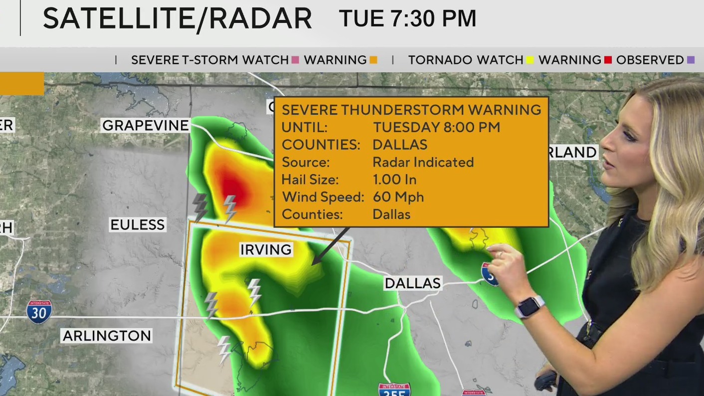 Above-average temperatures in Dallas-Forth Worth, chance of storm ...