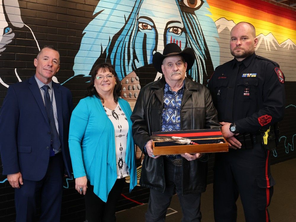 'A huge honour': Calgary Police receive eagle feathers in Blackfoot ...
