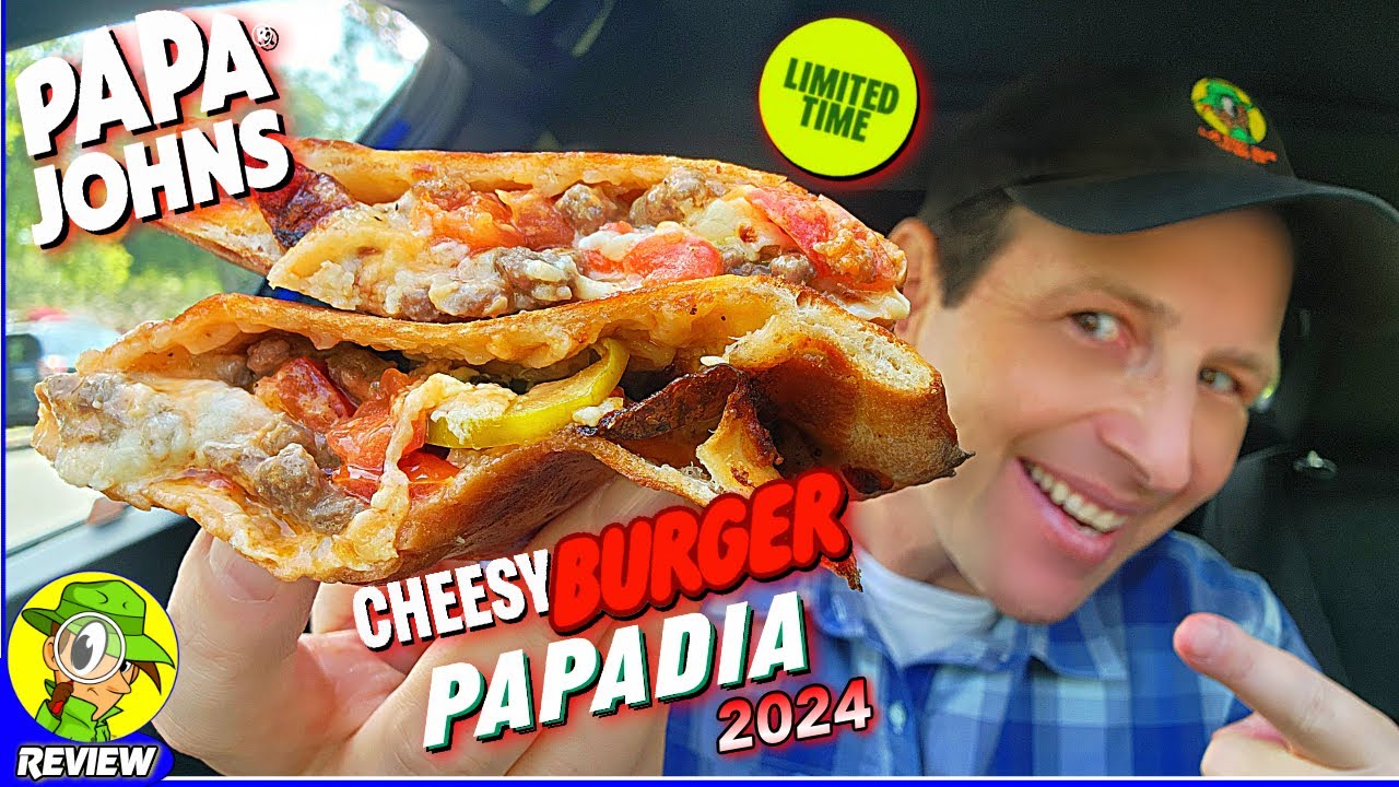 Papa John's® Cheesy Burger Papadia Review