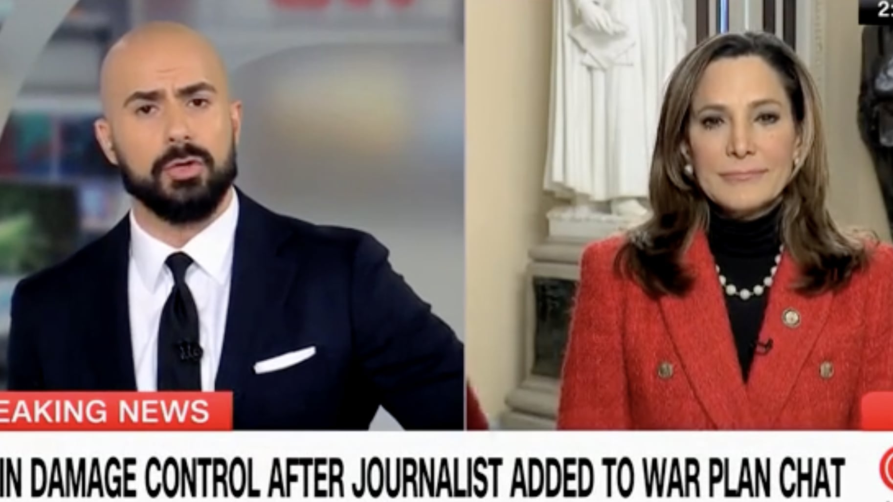 GOP Rep Claps Back at Group War Chat Leak Questions in CNN Interview