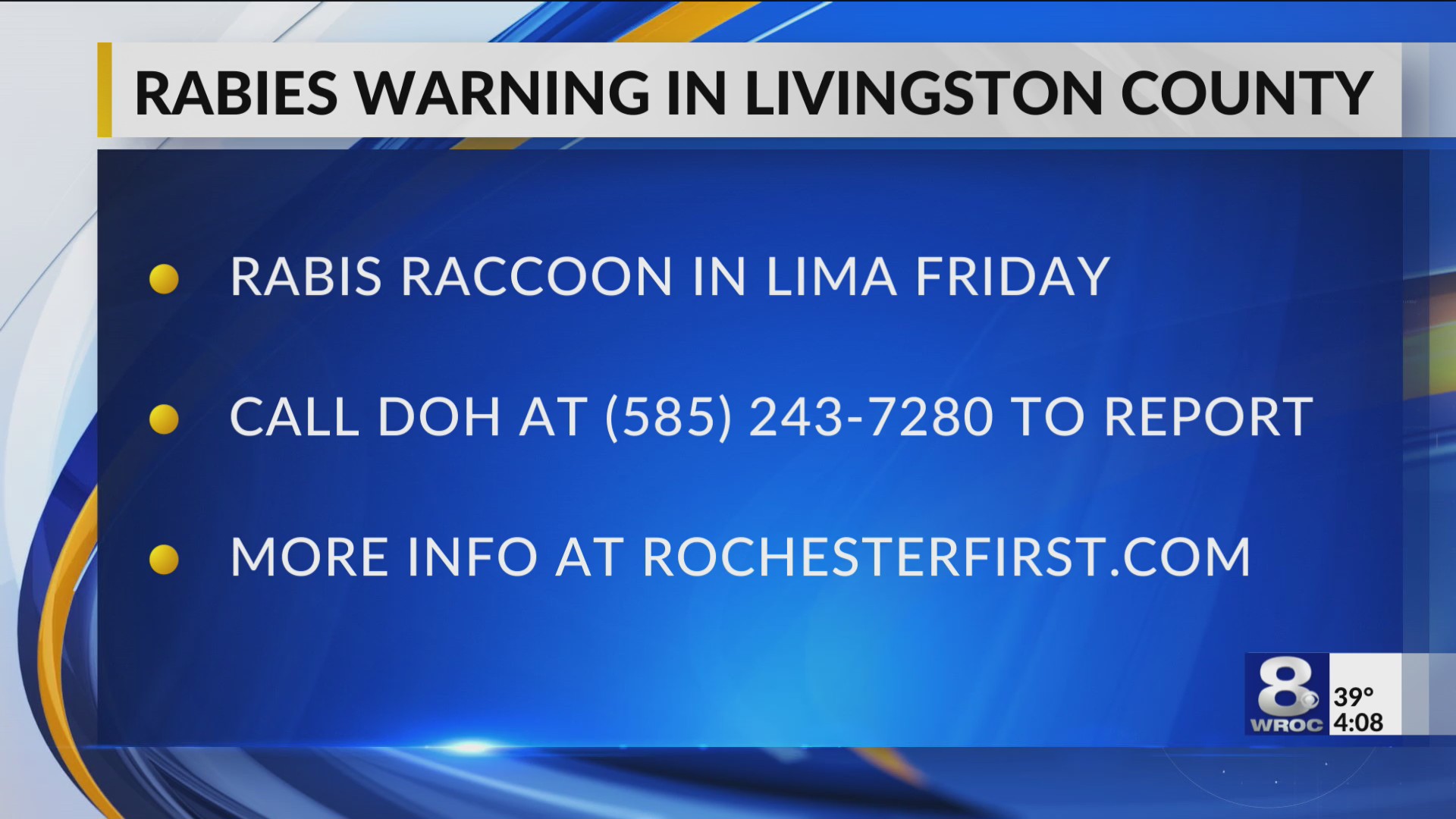Livingston County residents warned of positive rabies test