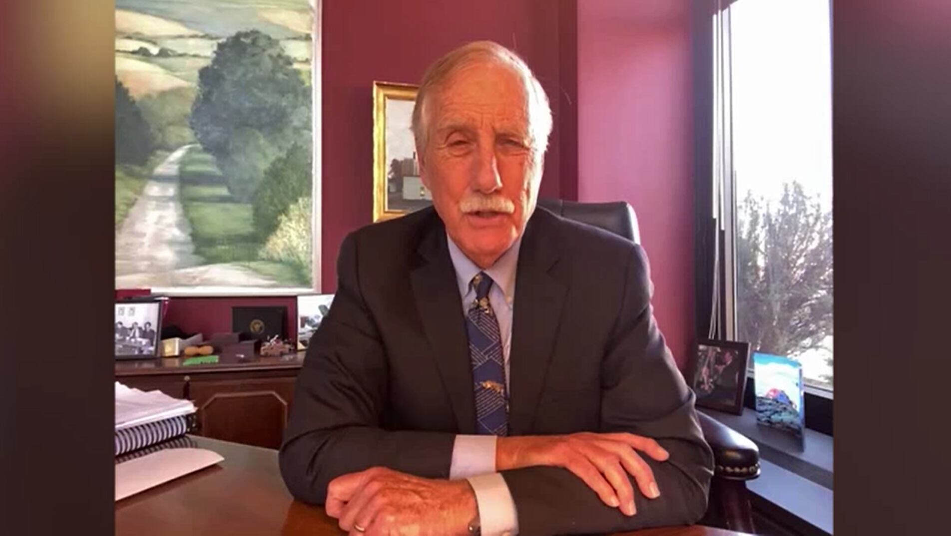 Sen. King questions National Intelligence director about texted war plans