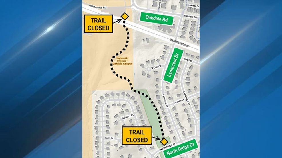 Coralville's North Ridge Trail closure extended due to ongoing sewer ...