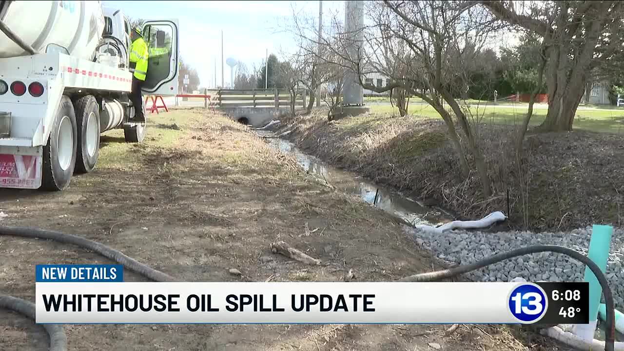 EPA: Crews still weeks away from finishing Whitehouse oil spill cleanup