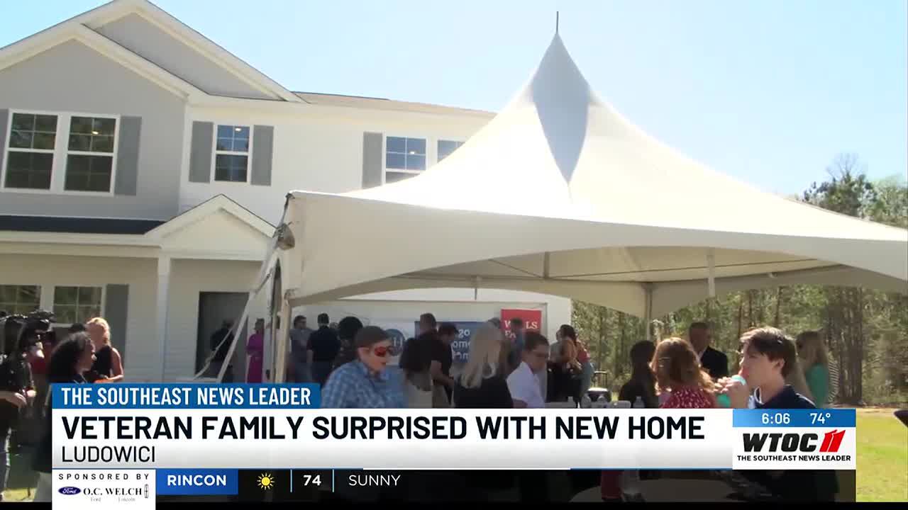 Local veteran family surprised with new home