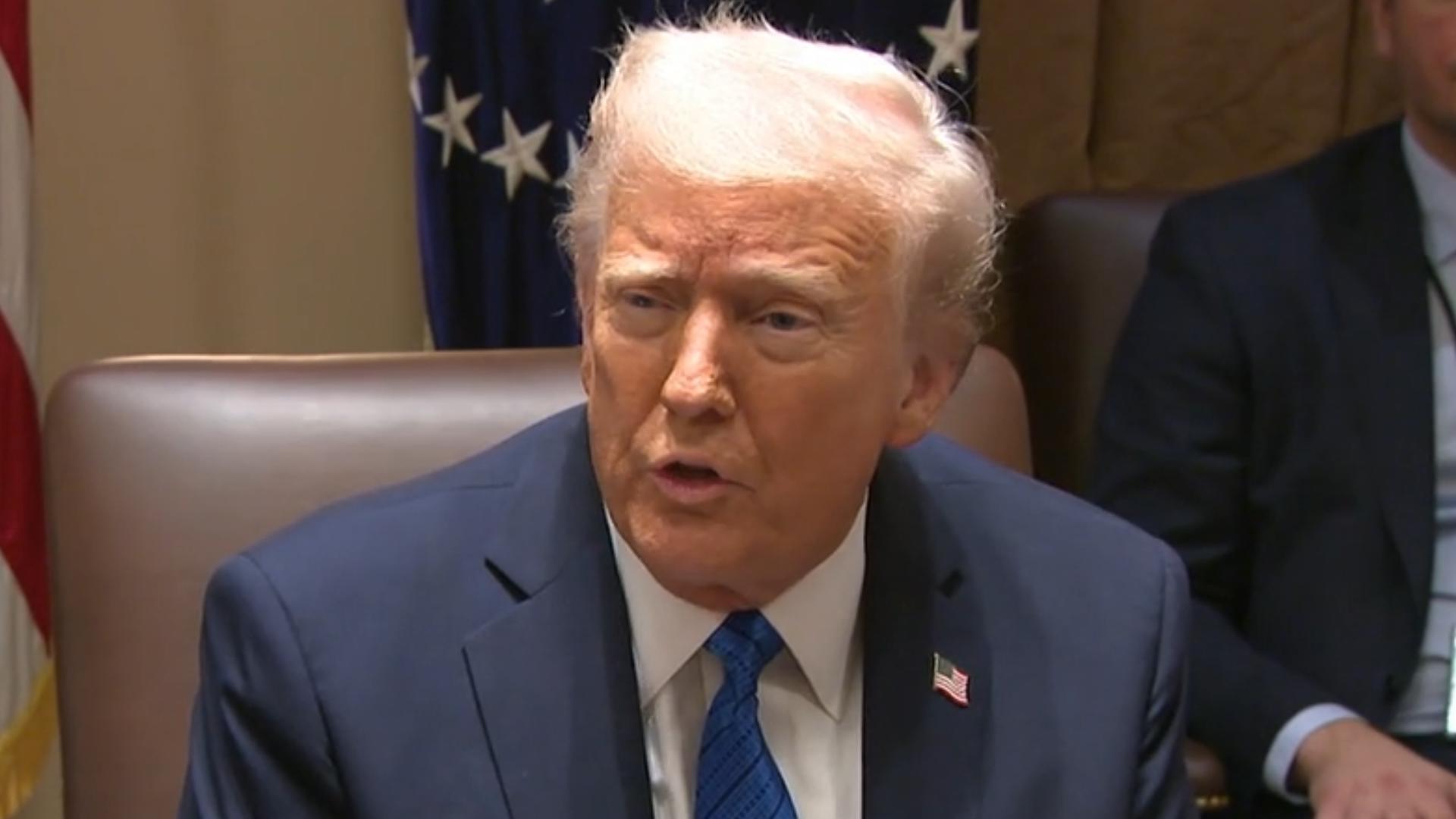 President Trump speaks on Signal group chat leak