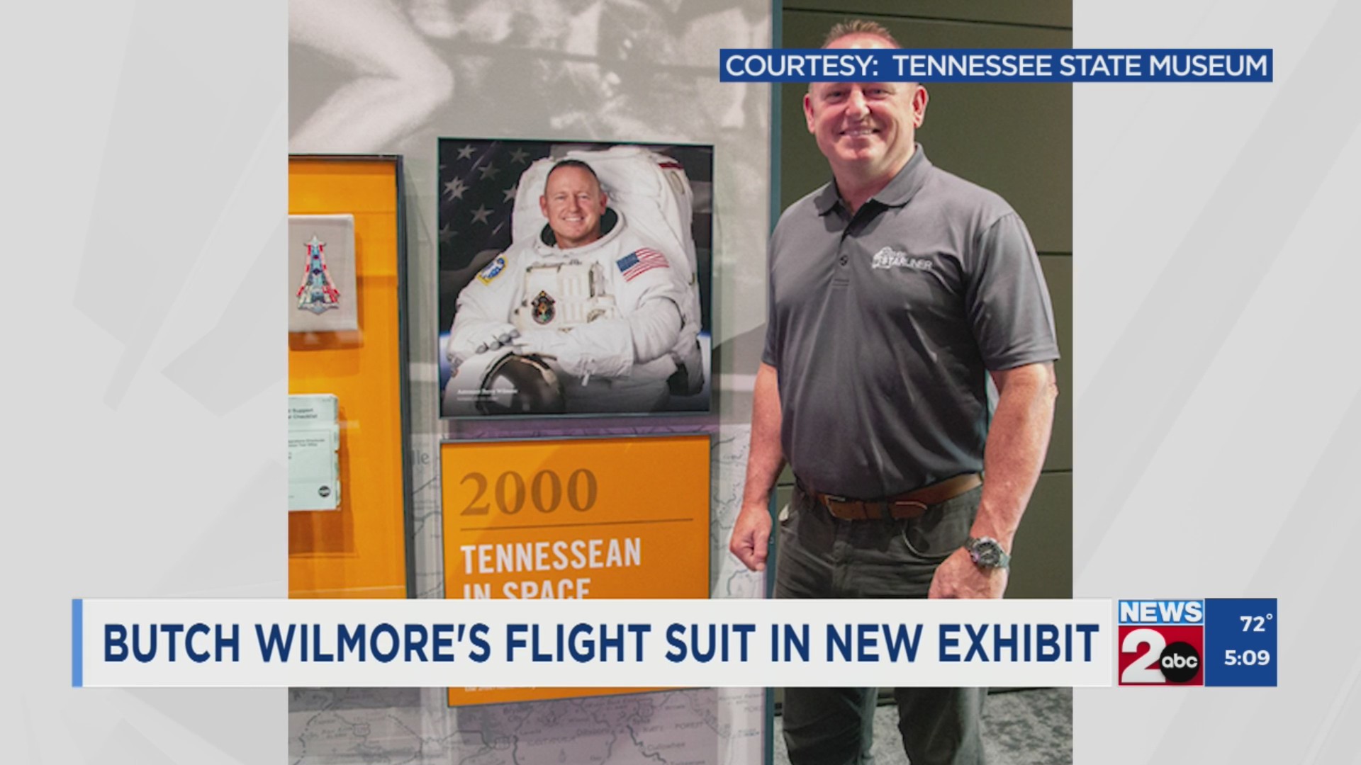 Astronaut Barry 'Butch' Wilmore's flight suit in new exhibit