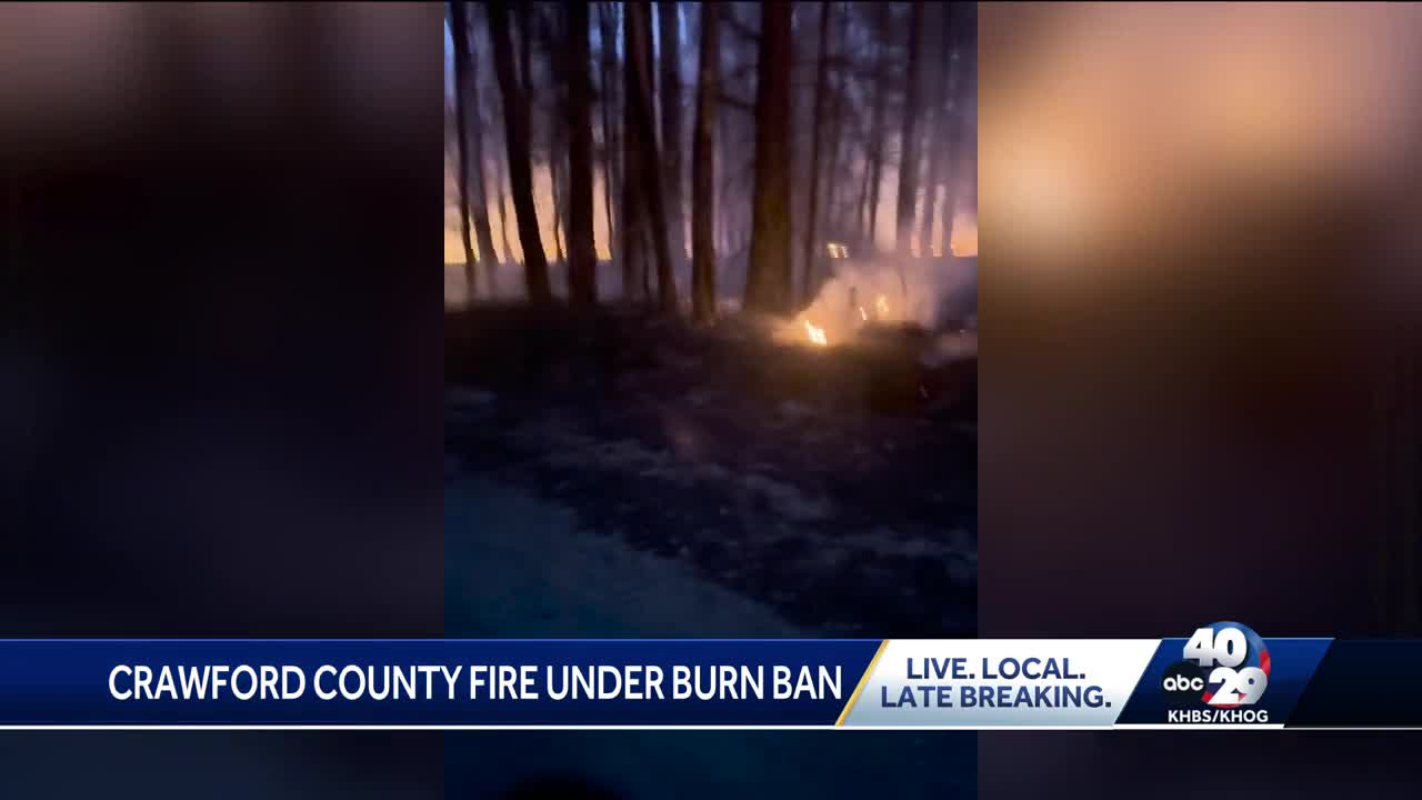Crawford County crews contain fire around Frog Bayou overnight