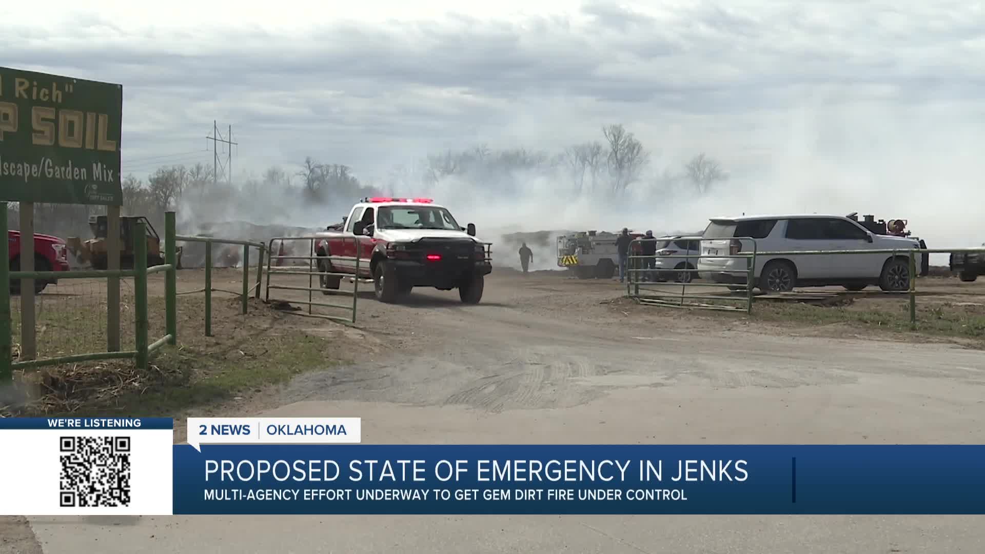 Jenks mayor proposes State of Emergency due to Gem Dirt mulch fire