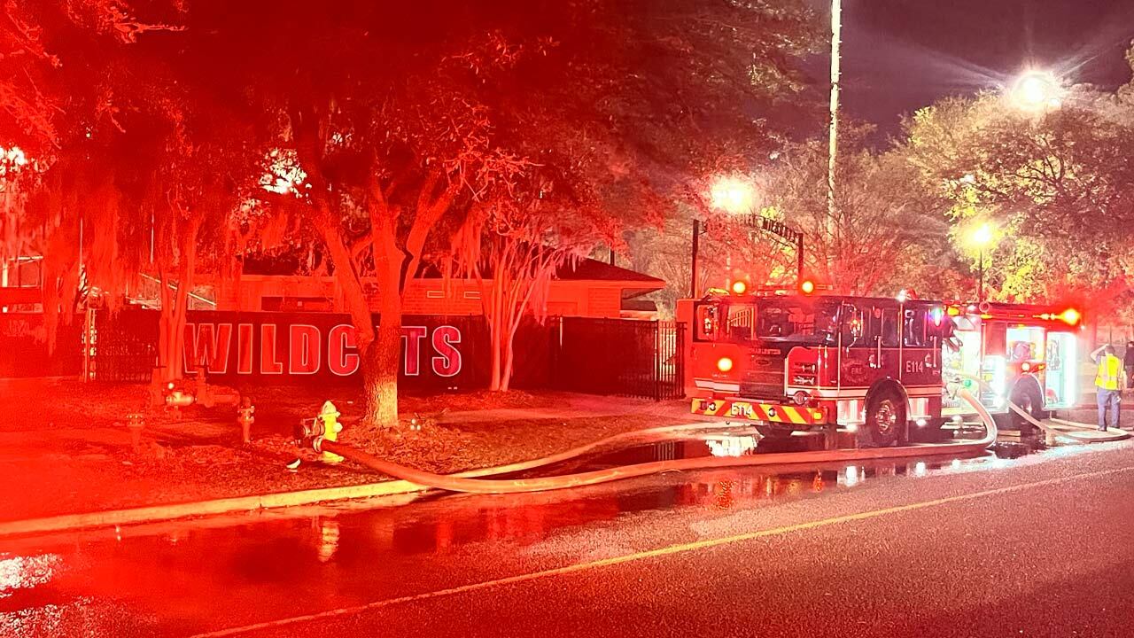 Fire crew investigating fire at high school baseball field in West Ashley