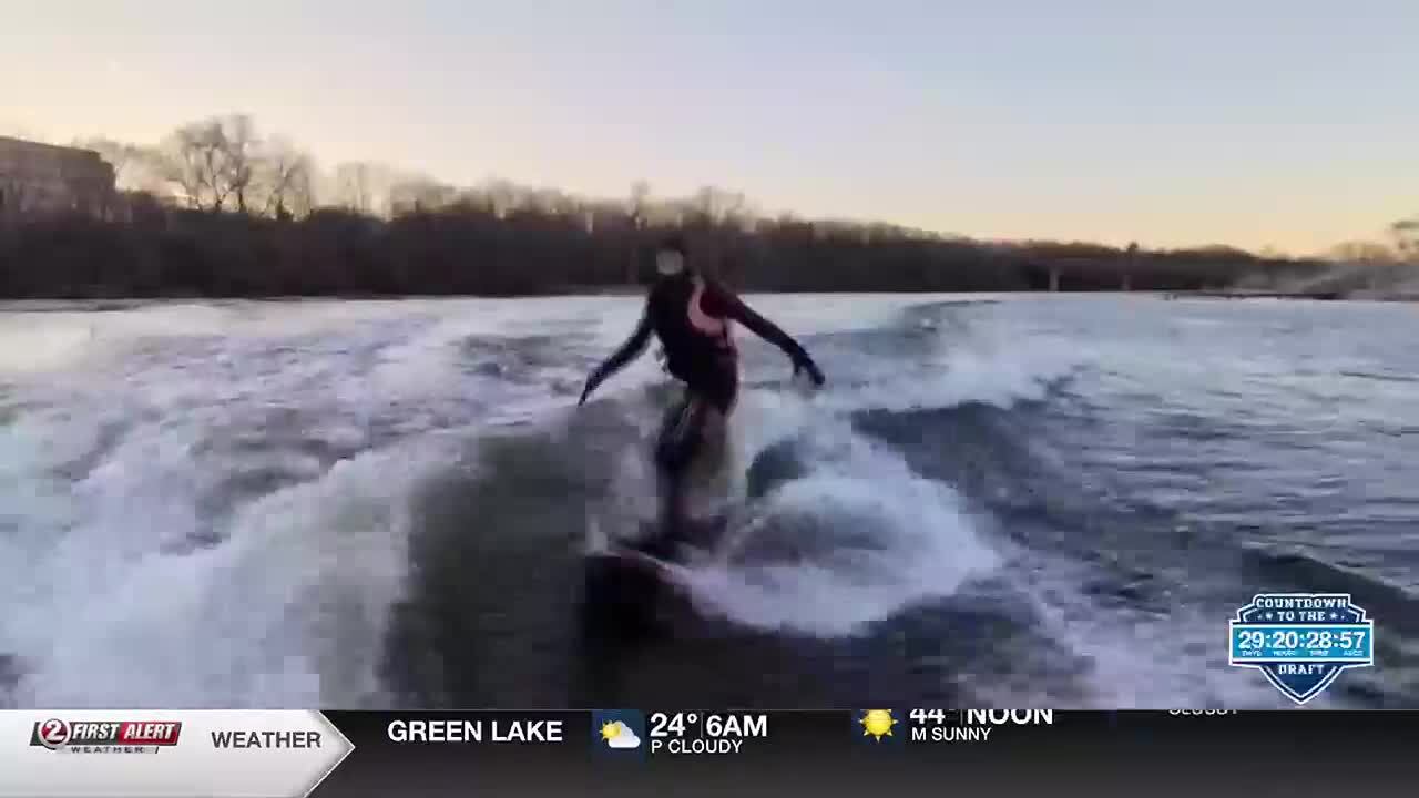 10-year-old aiming to water ski once a month for 50 months straight