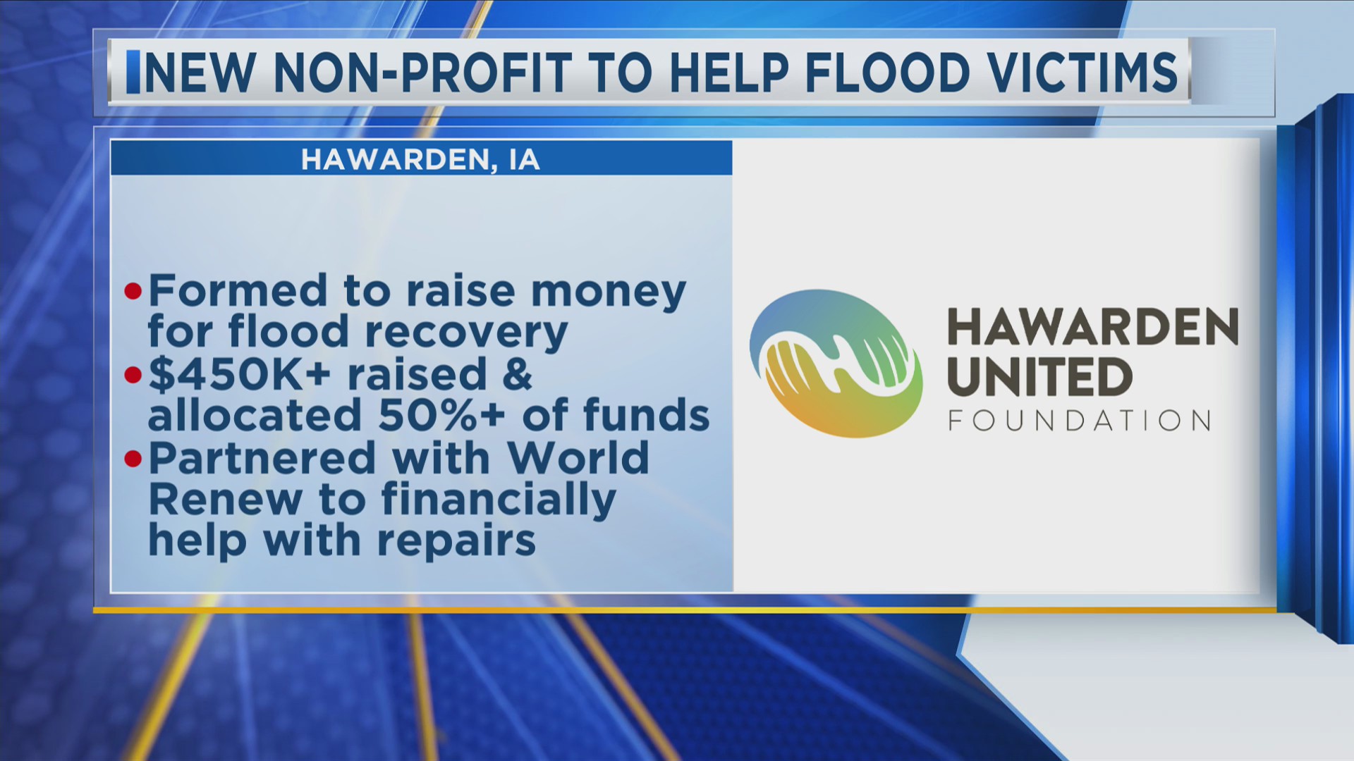 New Non-Profit To Help Flood Victims In Hawarden
