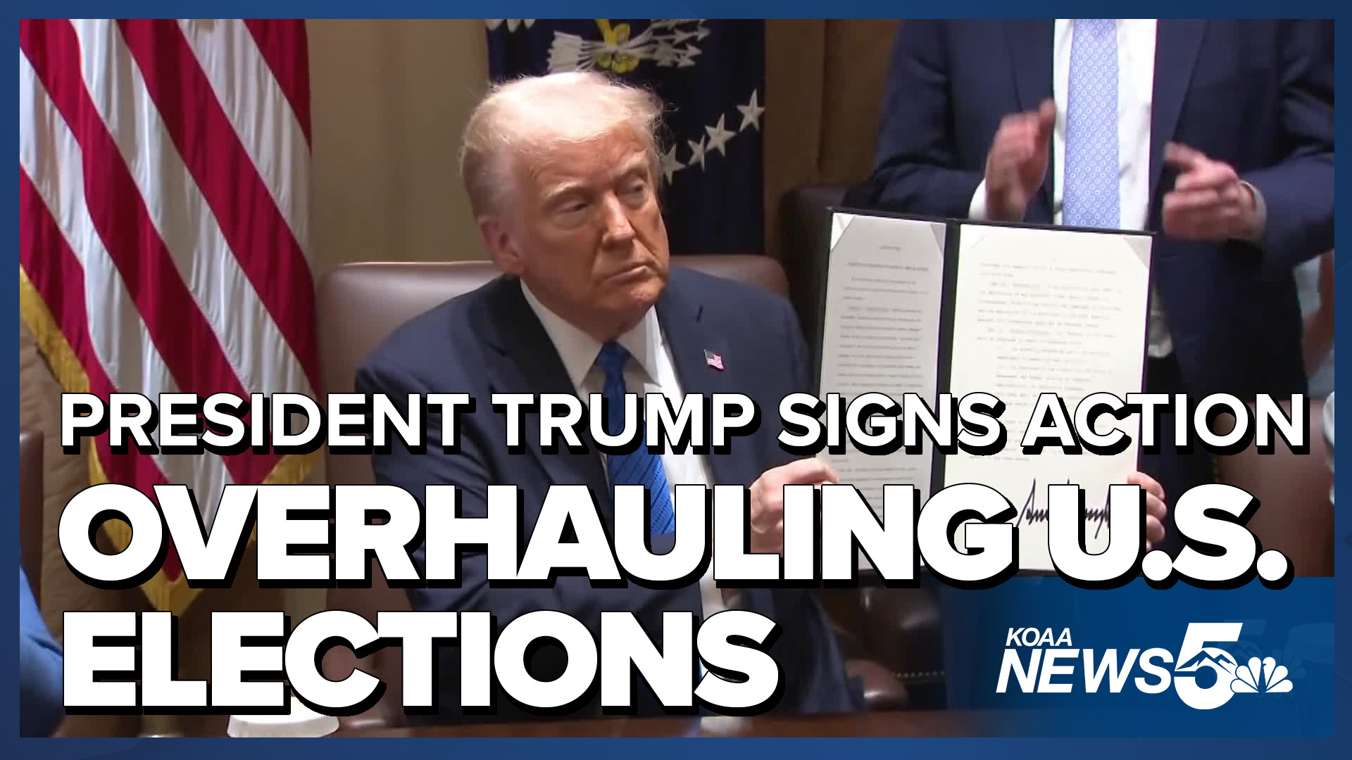 President Trump signs sweeping action overhauling US elections