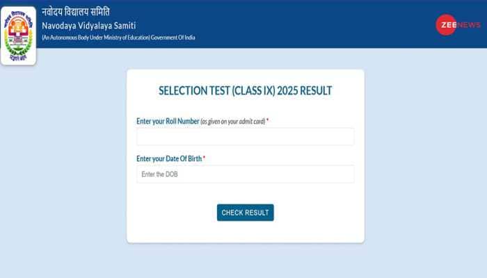 JNVST Result 2025: Class 6th, 9th Result Released At navodaya.gov.in ...