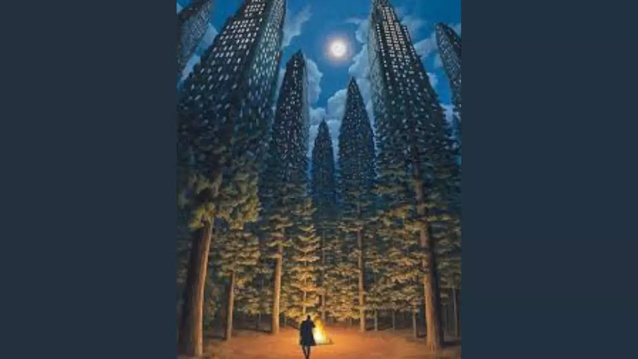 Optical illusion personality test: Trees, buildings, or man? What you ...