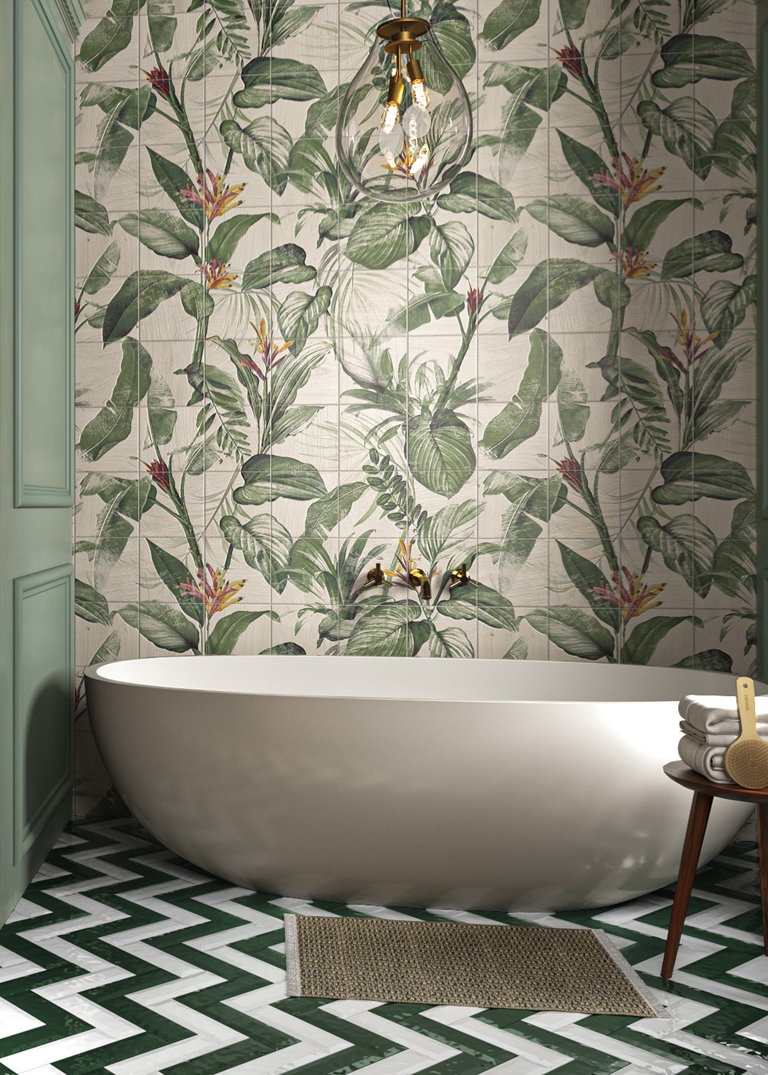 I've Been Obsessing Over Bathroom Tile Murals — Here's How They Work ...