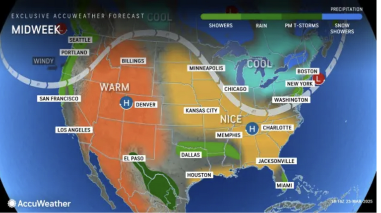 US weather: Record heat to sweep through as winter's last-ditch big ...