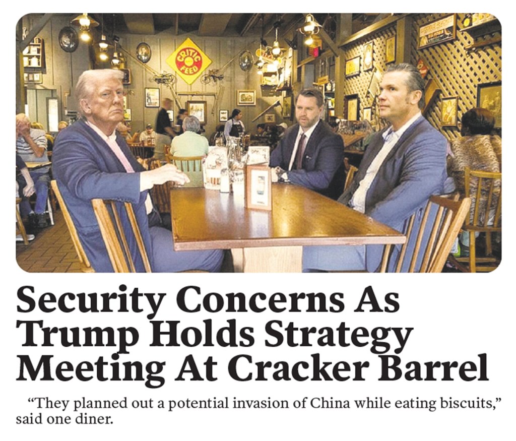 Best of the Babylon Bee: Security concerns as Trump holds strategy ...