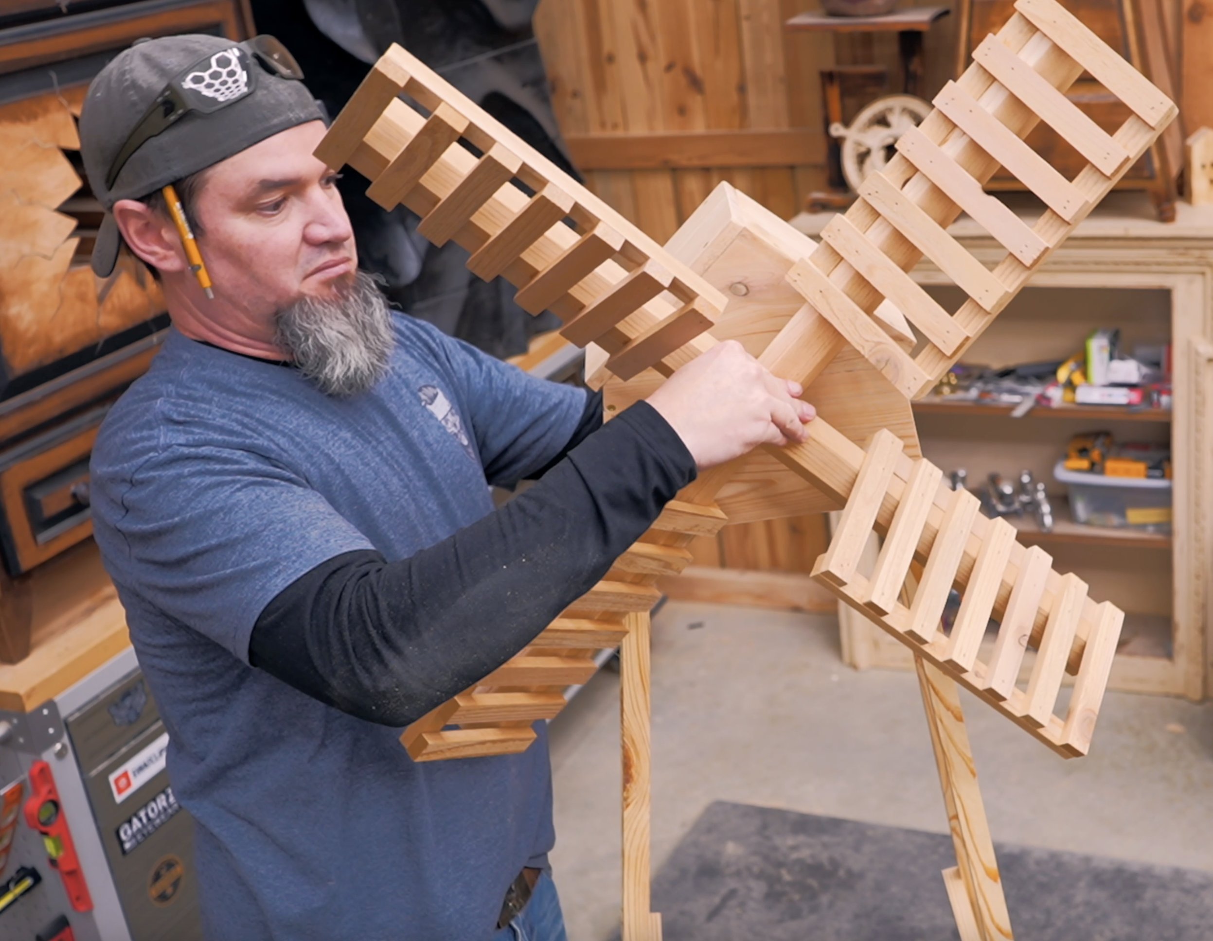 DIY Wooden Windmill Planter
