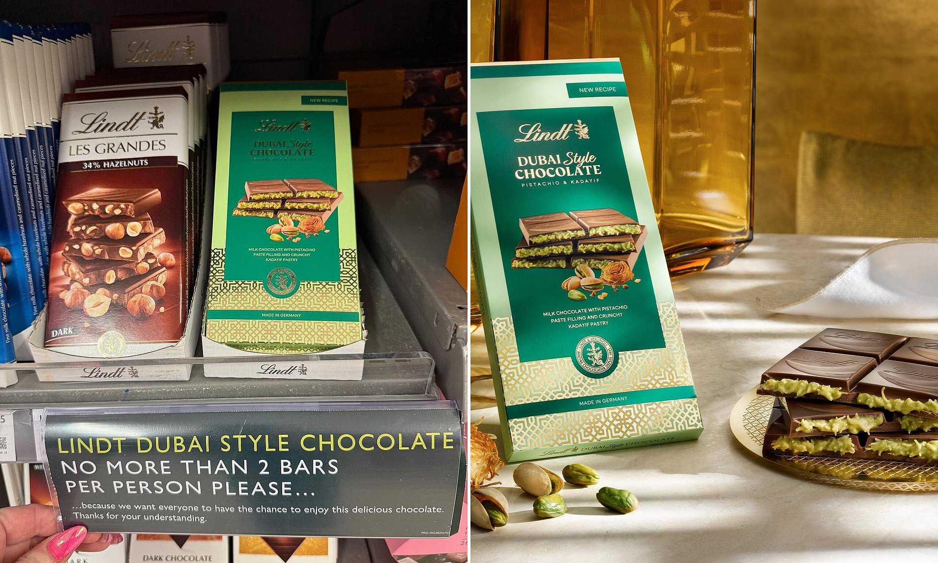 Supermarket bans shoppers from buying more than two bars of viral choc
