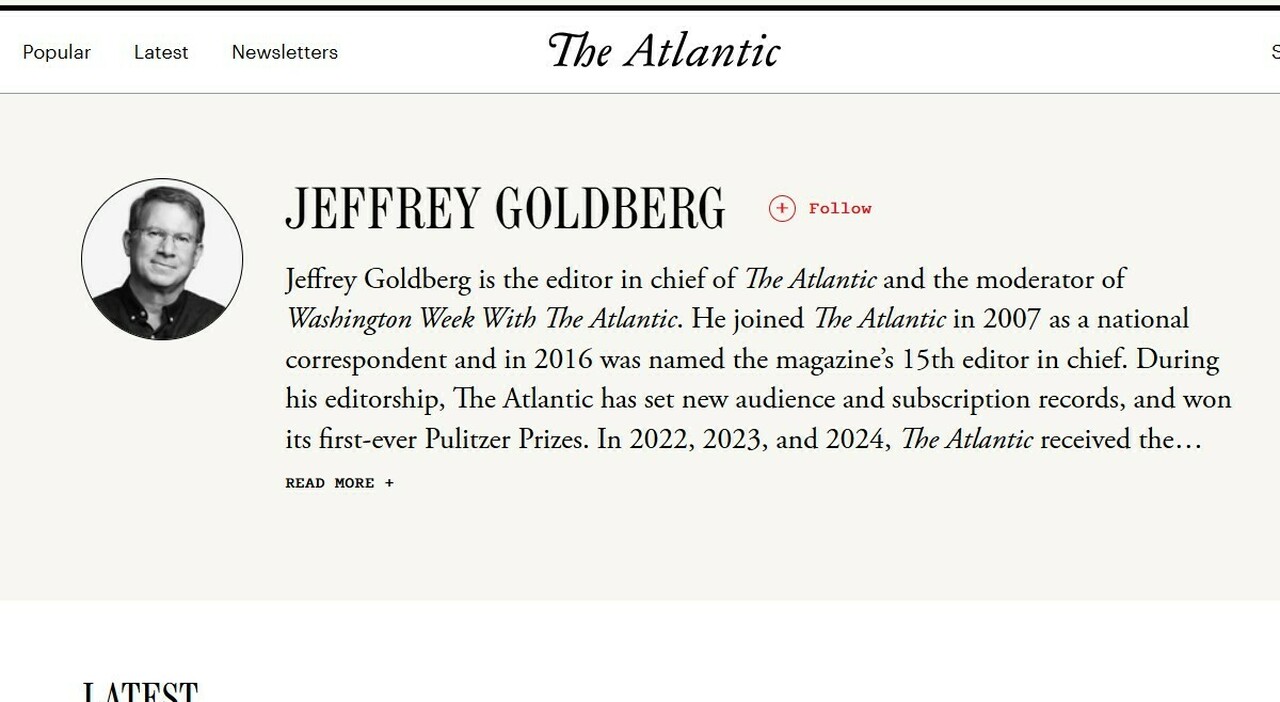 Jeffrey Goldberg, chi è il giornalista inserito nella chat Signal dai ...