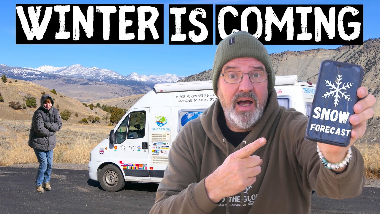 600 mile USA winter van life race against the snow